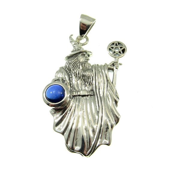 Peter Stone | Jewelry | Solid 925 Sterling Silver Wizard With Pentacle ...